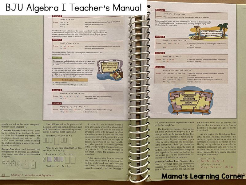 How We Use BJU Algebra 1 in Our Homeschool - Mamas Learning Corner