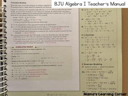 How We Use BJU Algebra 1 in Our Homeschool - Mamas Learning Corner