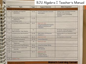 How We Use BJU Algebra 1 in Our Homeschool - Mamas Learning Corner
