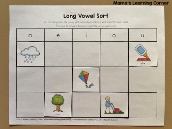 Long Vowel Sorting Activity - Mamas Learning Corner