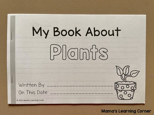 Plants Writing Booklet with Picture Dictionary - Mamas Learning Corner
