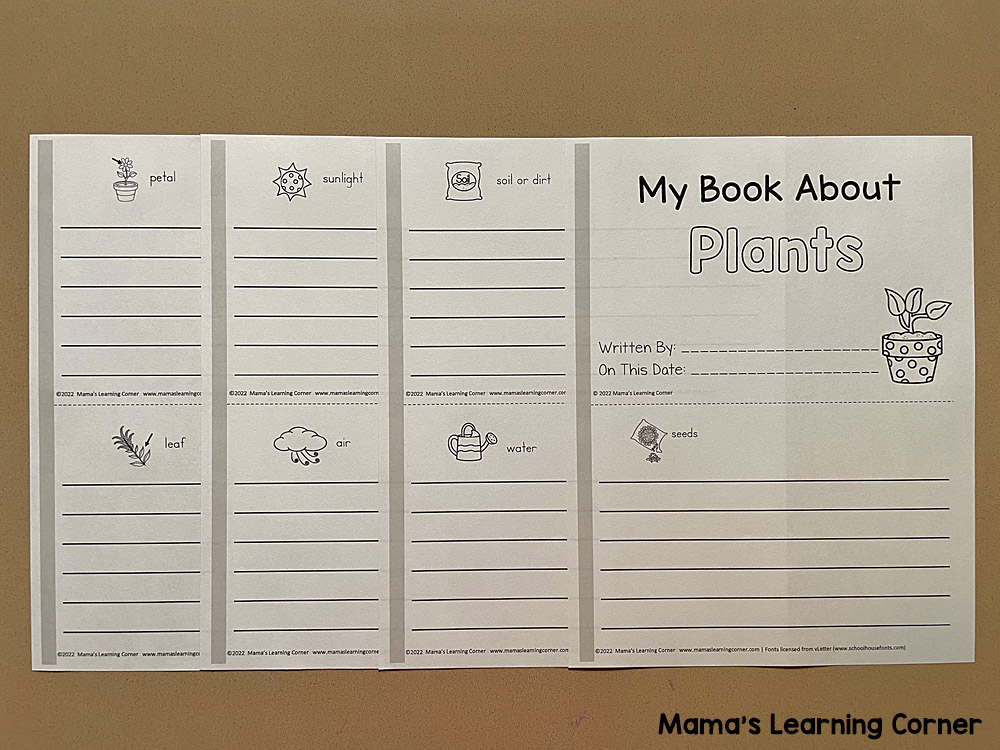 Plants Writing Booklet with Picture Dictionary - Mamas Learning Corner
