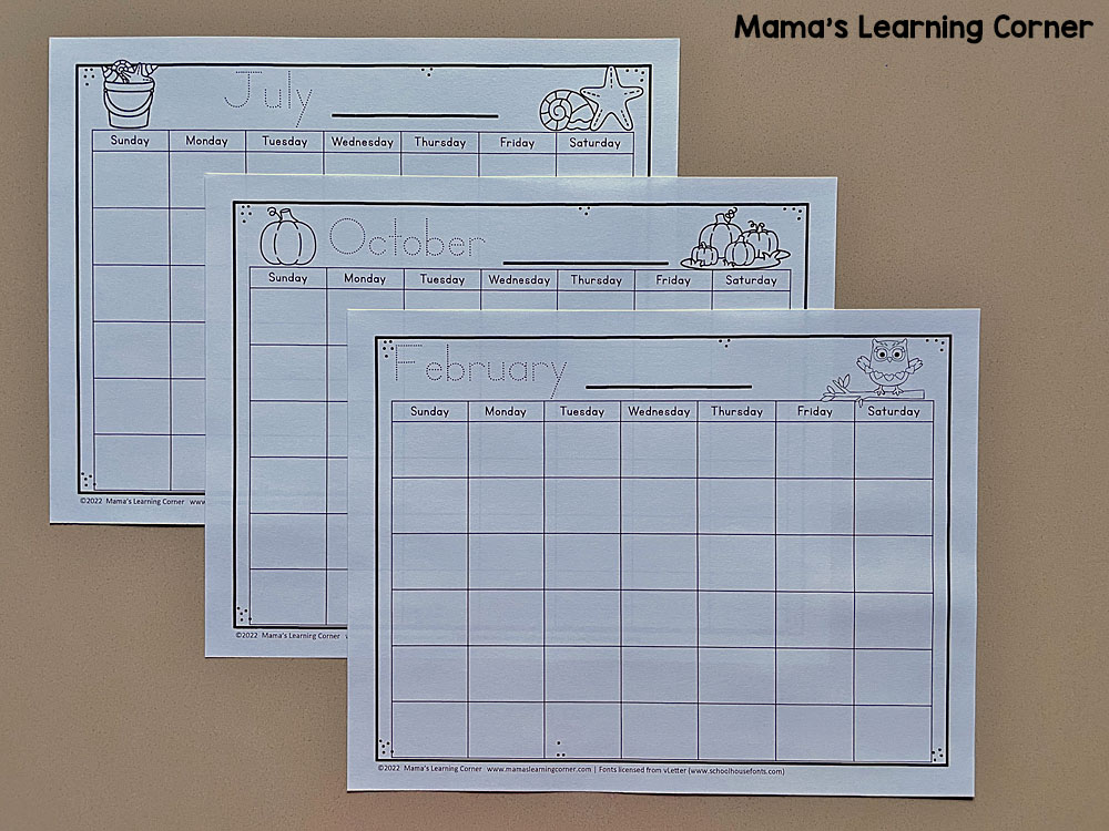 Daily Calendar Notebook for Preschool and Kindergarten UNDATED - Mamas ...