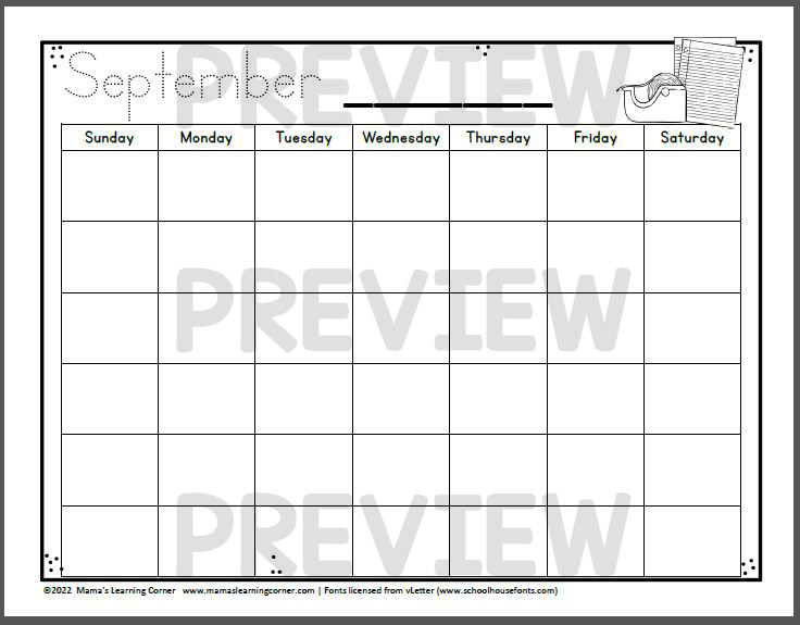 Daily Calendar Notebook for Preschool and Kindergarten UNDATED - Mamas ...