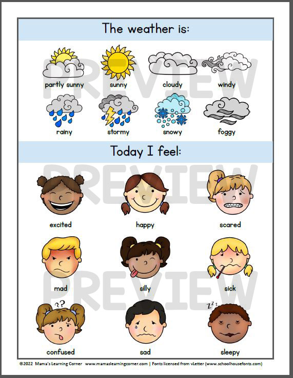 Daily Calendar Notebook for Preschool and Kindergarten UNDATED - Mamas ...