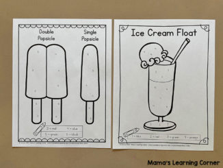 Color By Number Worksheets for Preschool: Ice Cream! - Mamas Learning ...