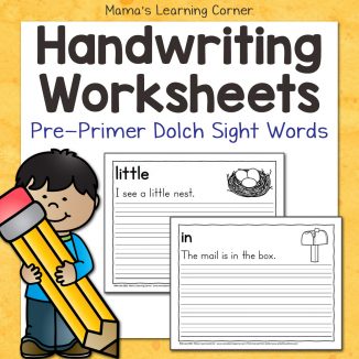 Handwriting Worksheets for Kids: Pre-Primer Dolch Words! - Mamas ...