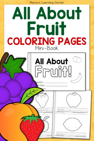 Fruit Coloring Pages - Mamas Learning Corner