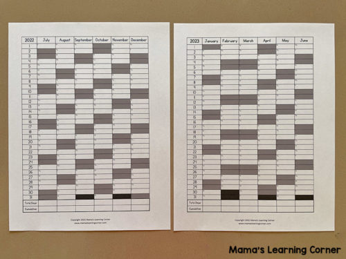 Homeschool Attendance Record 2022-2023 - Mamas Learning Corner