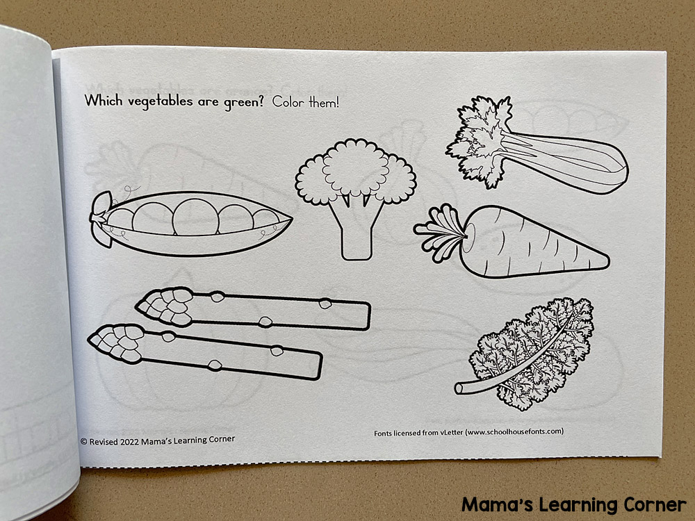 Vegetable Coloring Pages - Mamas Learning Corner