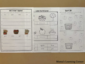Apple Worksheets for Kindergarten-First Grade - Mamas Learning Corner