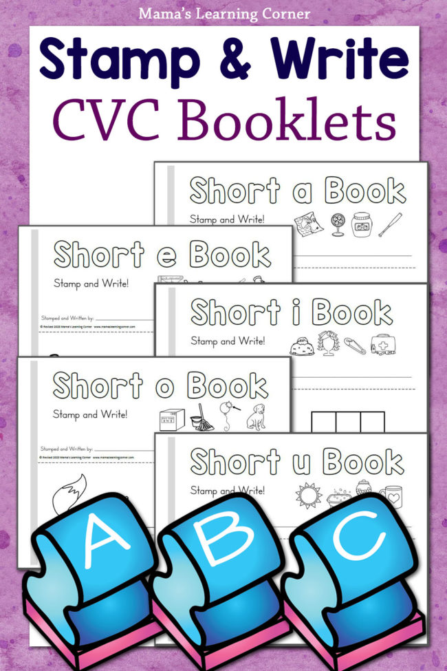 Stamp and Write Short Vowel CVC Booklets - Mamas Learning Corner