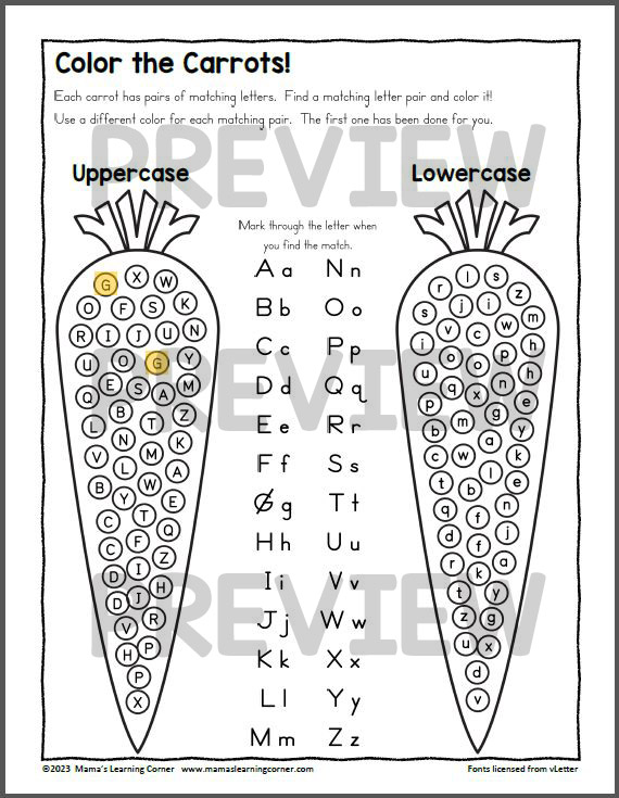 Fruit and Vegetable Worksheets for Kindergarten and First Grade - Mamas ...