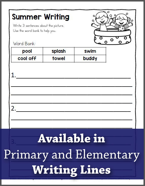 Summer Writing Sentences Worksheets - Mamas Learning Corner