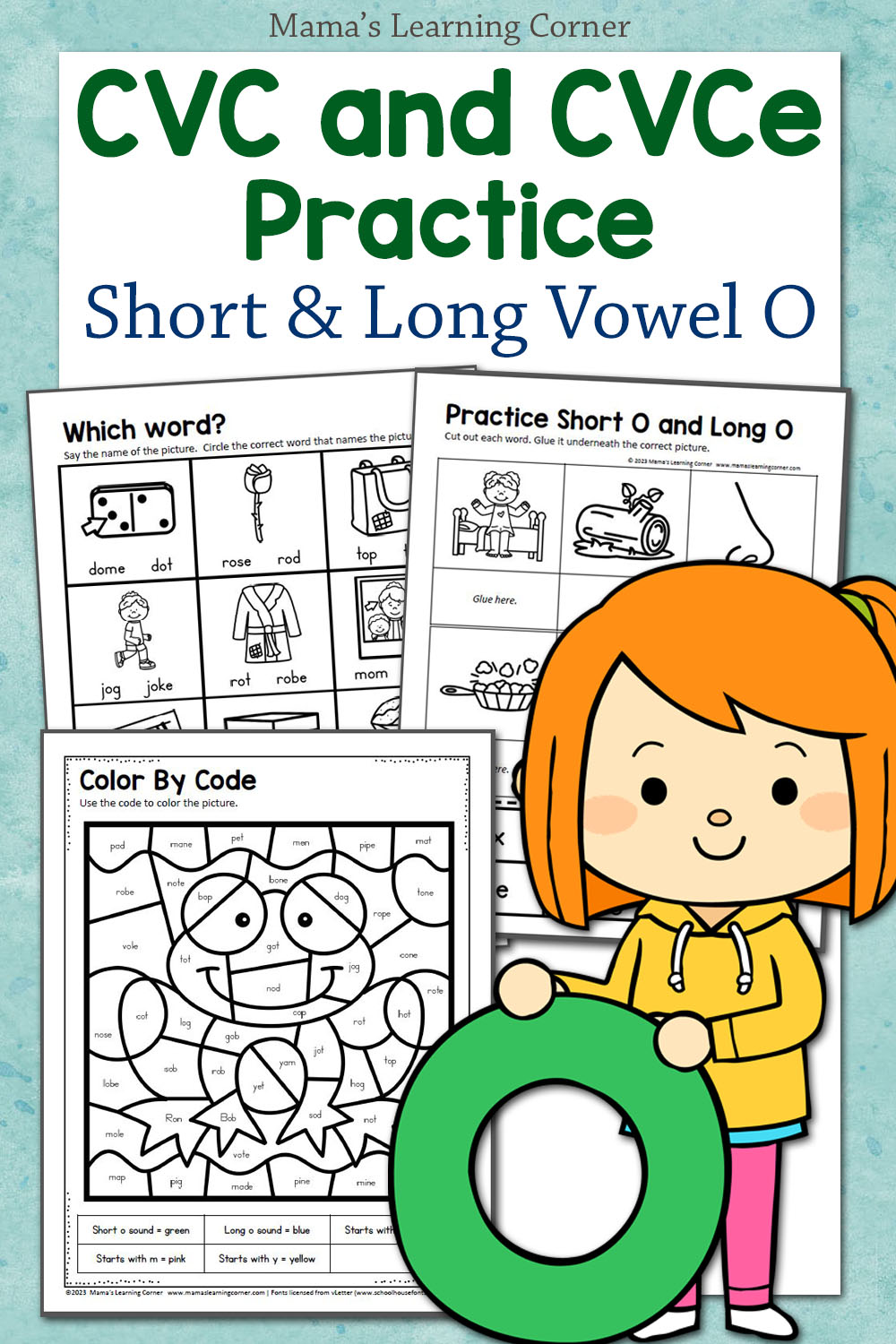 Short O and Long O Worksheets - CVC and CVCe - Mamas Learning Corner