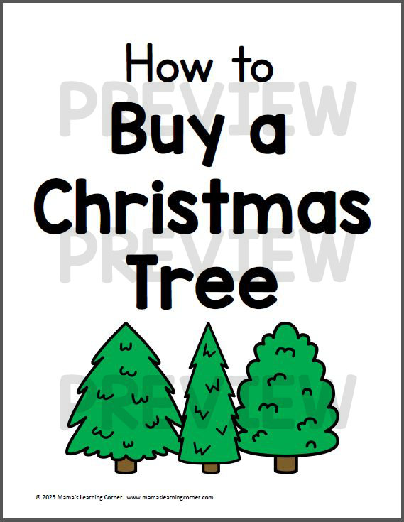 How to Buy a Christmas Tree Sequencing Activities - Mamas Learning Corner