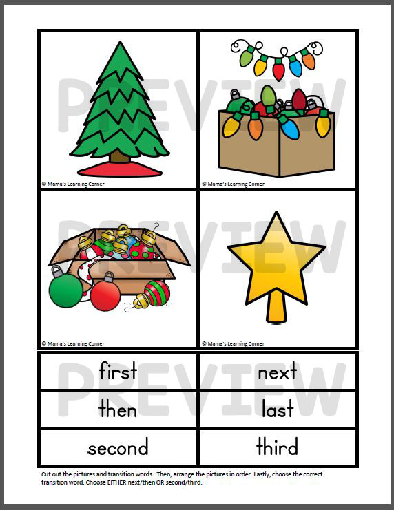 Christmas Sequencing Activities BUNDLE - Mamas Learning Corner