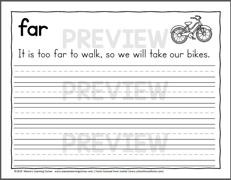 3rd Grade Dolch Sight Words Handwriting Worksheets - Mamas Learning Corner